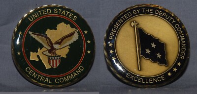 50mm CENTCOM 3 Star black flag USN Admiral JAMES MALLOY Deputy ...