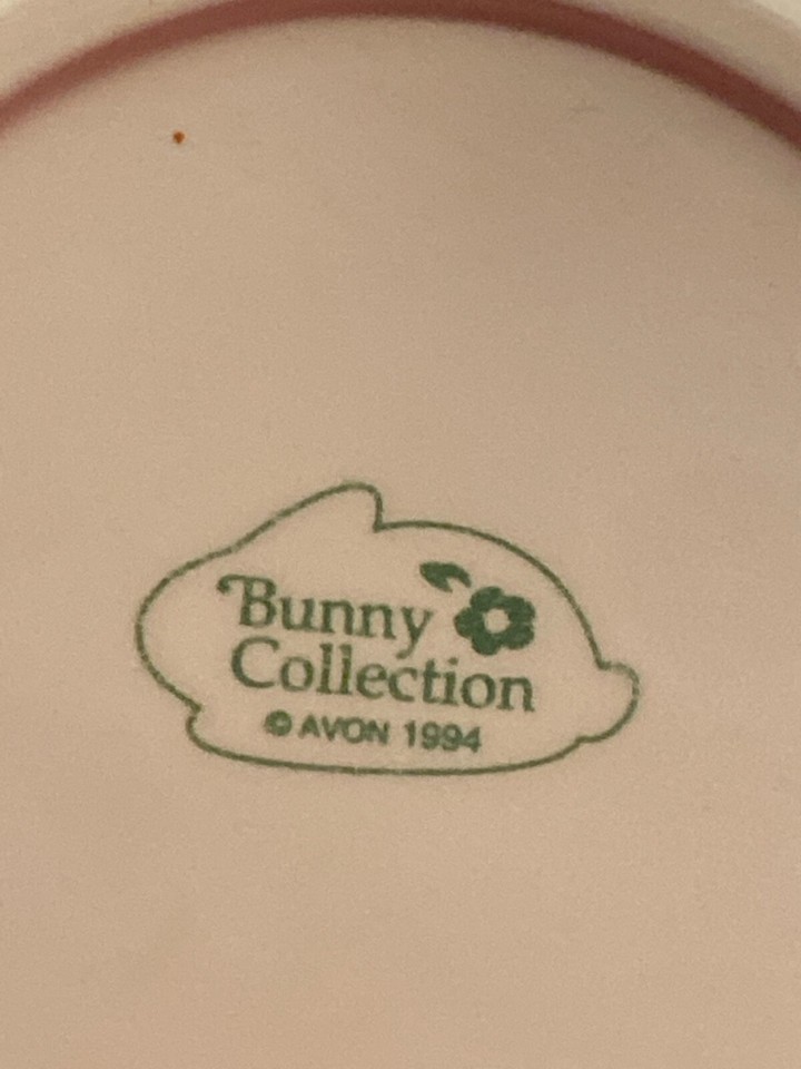 Avon Bunny Collection Dessert / Snack / Salad Plate Raised Design 1994 ...