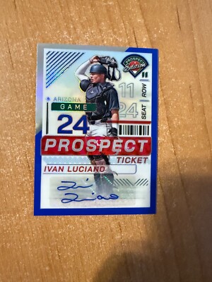 2024 Panini Prospect Edition - Ivan Luciano - #103 Blue Ticket Auto ...