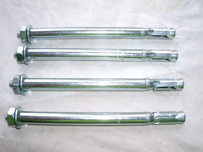 LOT of (4) X-LONG 8mm (M8) Expansion Bolts 4 Concrete Anchors 6.5" long ...