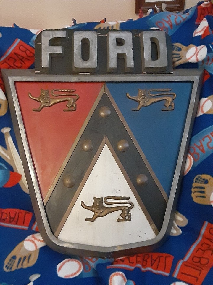 VINTAGE...1950's Ford shield/crest Jubilee sign. | eBay