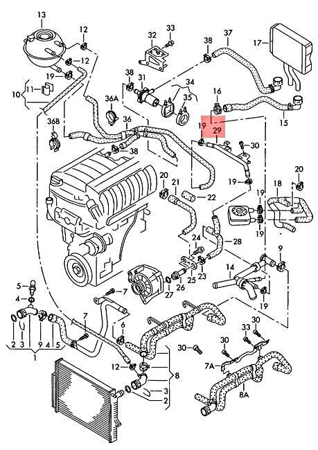 Genuine VW Phaeton Touareg 3D1 3D3 3D4 Bracket With Coolant Pipe ...