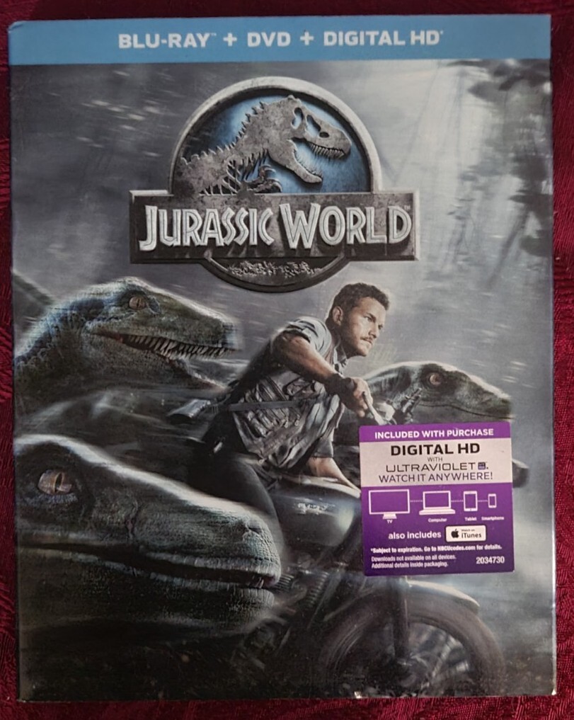 Jurassic World Blu-ray/DVD/Digital HD (2015) Brand New Factory Sealed ...