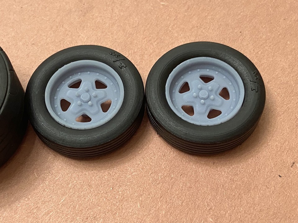 Resin 17/15 Scale inch Weld Pro Star Drag Wheels With Cheater Slicks 1/ ...