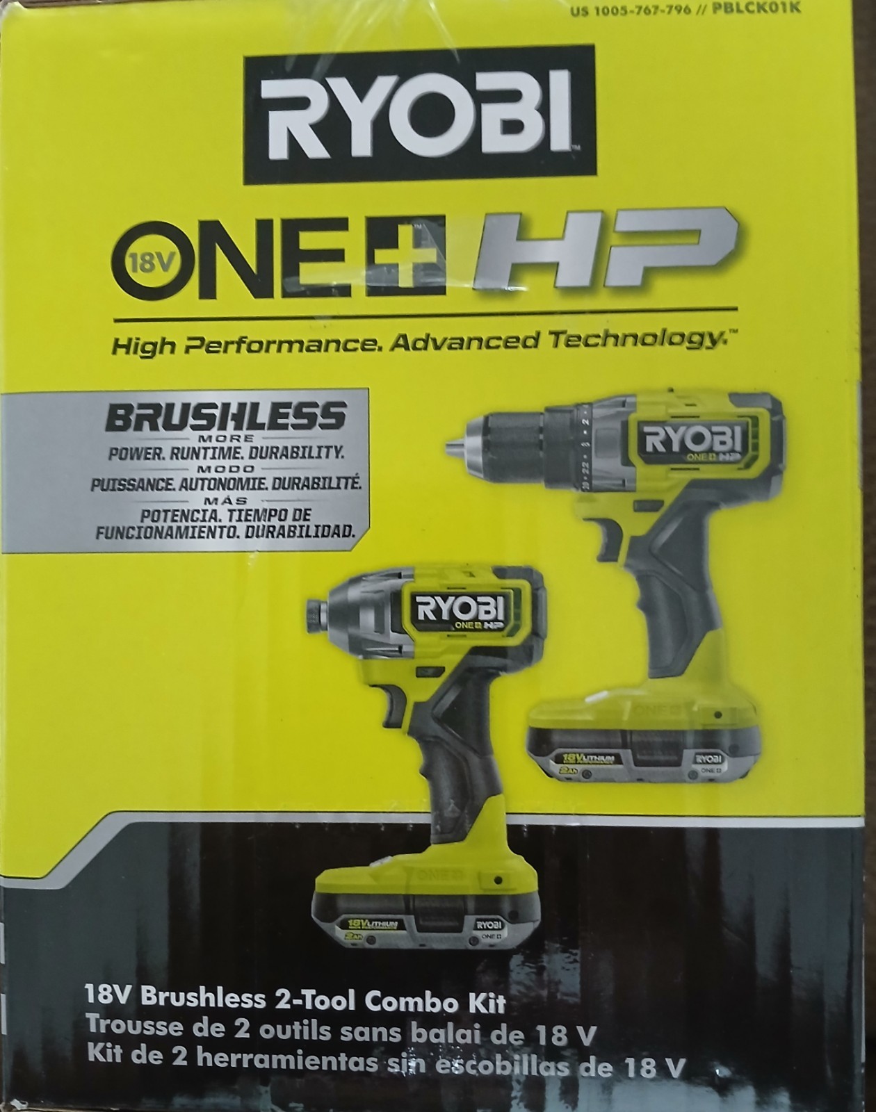 Ryobi ONE Plus HP 18V Brushless Cordless Compact 1/2" Drill and Impact ...