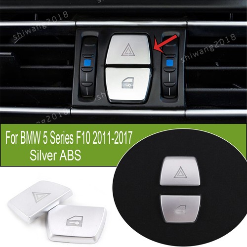 Silver ABS Warning Light Button Decoration Cover For BMW 5 Series F10 ...