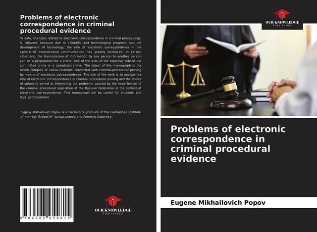 Problems of Electronic Correspondence in Criminal Procedural Evidence ...