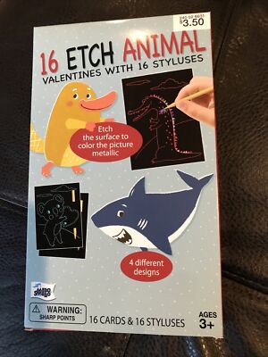 Mello Smello 16ct Etch Animal Valentines with Styluses | eBay