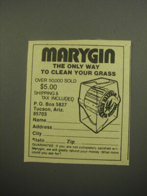 1974 Marygin Stash Cleaner Advertisement - The only way to clean your ...