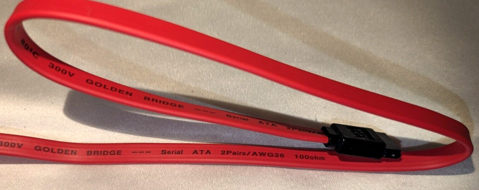 AWM E156437 Style 2095 VW-1 80C 300V Golden Bridge Serial ATA Cable | eBay