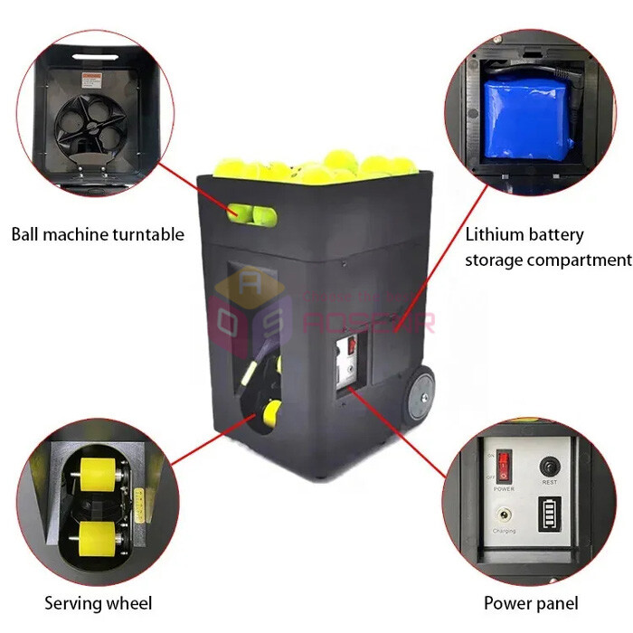 JT02 Portable Tennis Ball Intelligent Automatic Serve Throw Training ...
