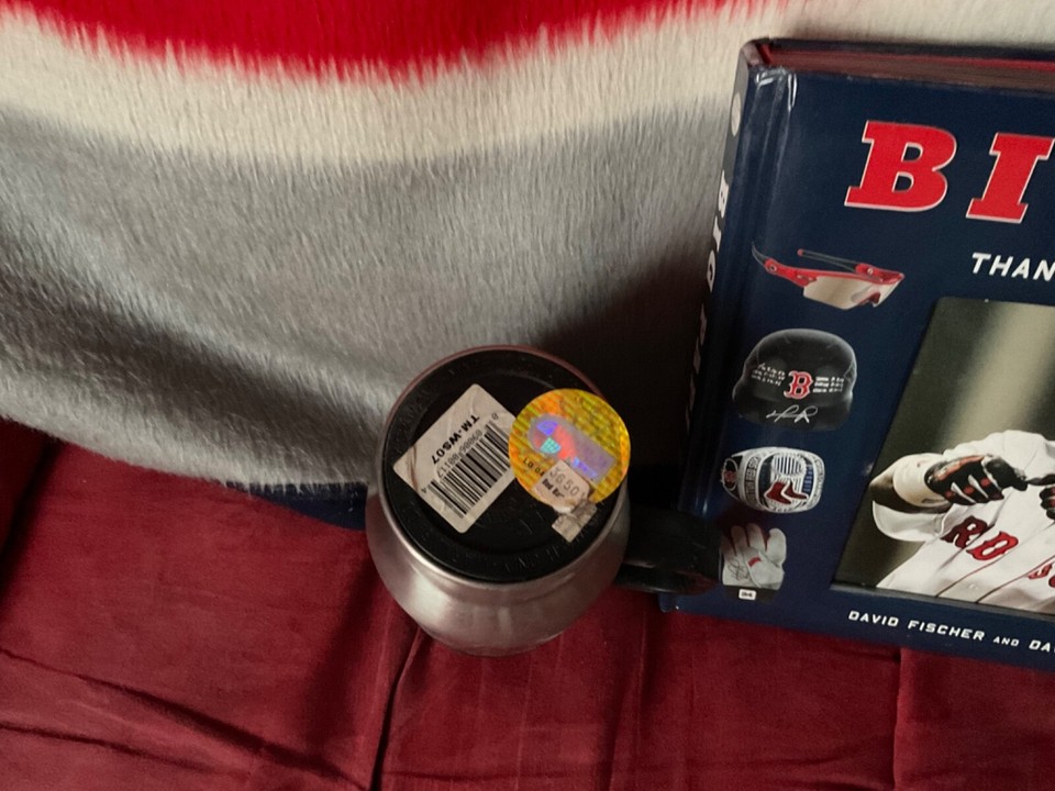 Big Papi thanks for the memories book & Red sox world series coffee mug ...
