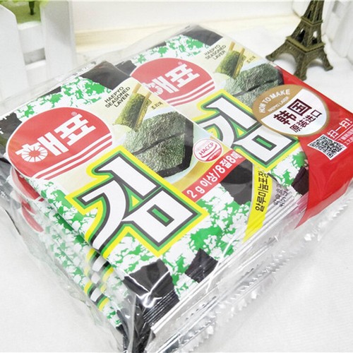 Kim Nori Organic Seasoned Roasted Seaweed Snacks - 24 Packs of 2g ...