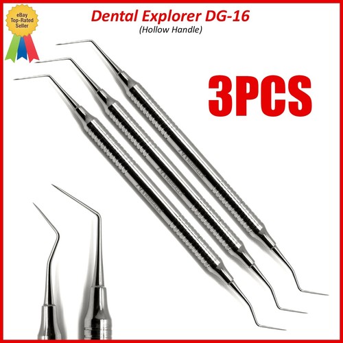 Set of 3 Dental Diagnostic PROBE Endo Explorer DG 16 Stainless Steel ...