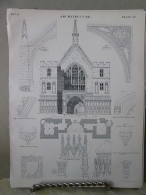 Vintage Print,ARCHITECTURE,WESTMINSTER HALL,Encyc,Britannica,1889 ...