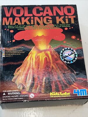 4M Kidz Labs Volcano Making Kit DIY Geology Chemistry Lab Gift for Kids ...