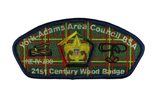 York - Adams Area York, PA 1932-2010 NE-IV-200 Wood Badge CSP Blue Bdr ...