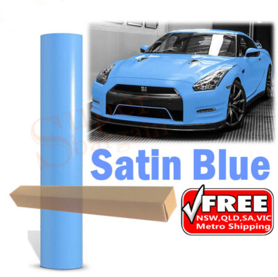 Satin Sky Blue Car Vinyl Wrap Vinyl Stickers Motor Bike Decals Vinyl ...