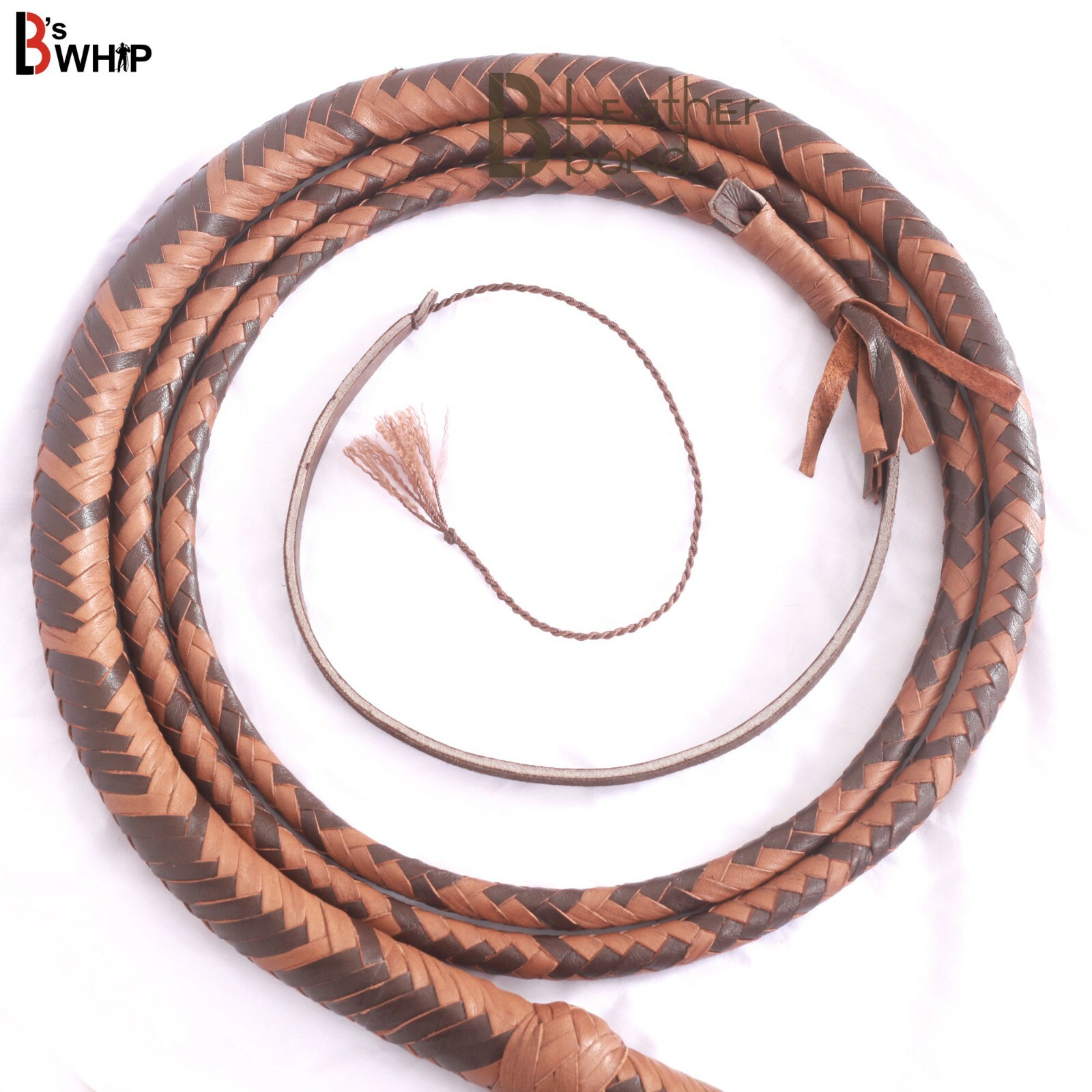 Indiana Jones Bull Whip 06 Foot 16 Strands Brown Cow Hide Real Leather ...