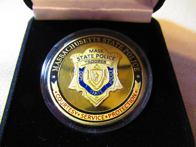 MASSACHUSETTS STATE POLICE Challenge Coin w/ Presentation Box | eBay