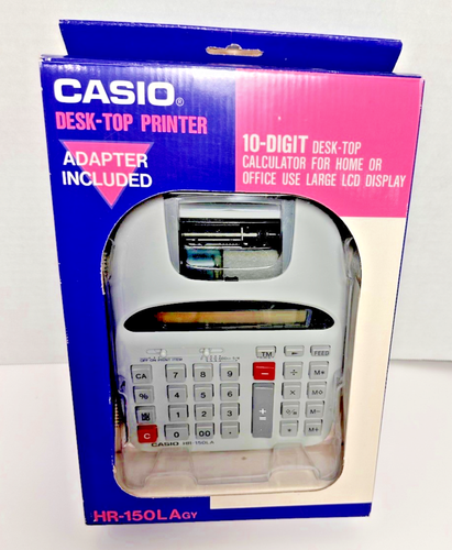 Casio Desktop Printer 10 Digit Large LCD Calculator HR-150LAGY NOS ...