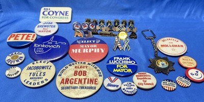 Vintage Political Campaign Button & Pin Lot Republican Mayor Congress ...