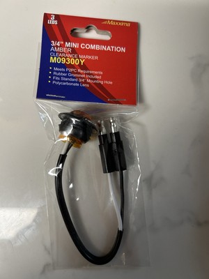 Maxxima M09300Y Amber LED 3/4" Round Combination Clearance Marker Light ...