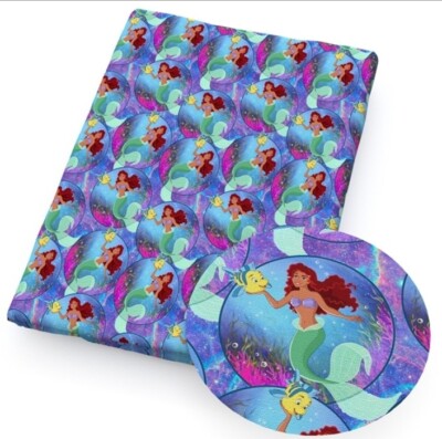 Ariel FAUX LEATHER SHEET 8" X 12" Princess 1215240 Mermaid Smooth ...