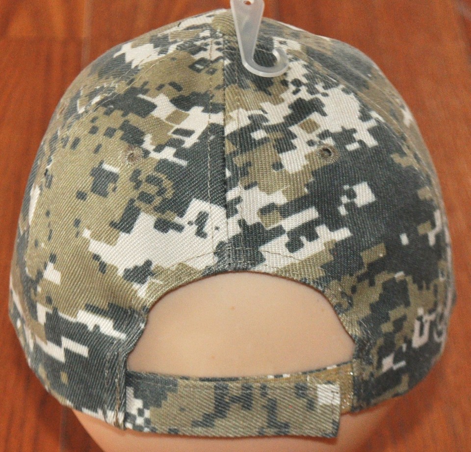 Military Camo Iraq War Veteran Army Hat Baseball Ball Cap Digital ...