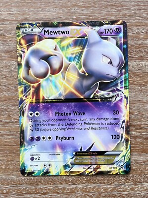 Pokémon TCG Mewtwo EX Jumbo XY183 Oversized XY Black Star Promo Holo ...