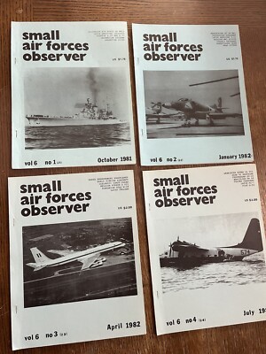 4 Small Air Forces Observer Volume 6 No 1 Thru 4 1982 | eBay