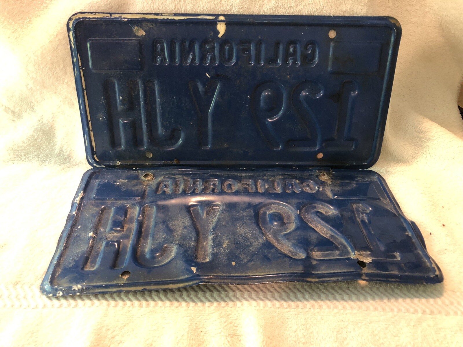 Vintage 1985 California License Plate Pair YOM DMV CLEAR 1970 | eBay