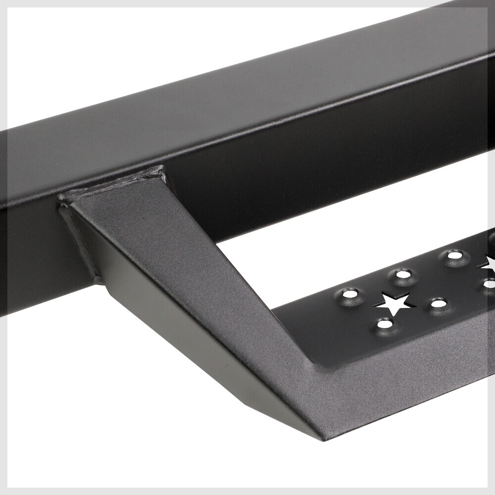 Black Nerf Bar 3"Star Drop Step Running Board for 07-19 Silverado ...