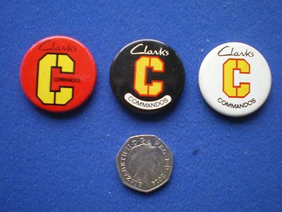 Clarks Commandos shoes - 3 pin badges 1970's | eBay