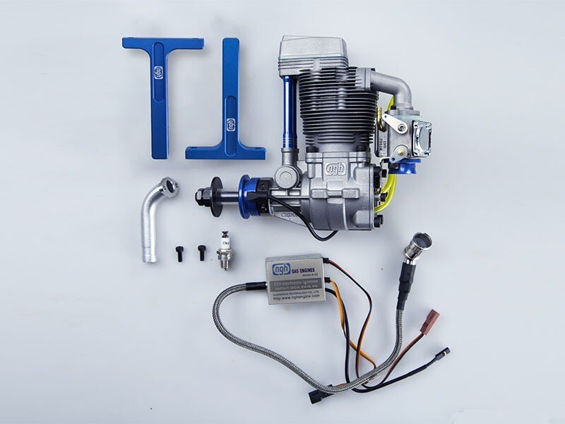 NGH GF38 38cc Four-Stroke Gas Engine for RC Planes Walbro Carb RCEXL ...