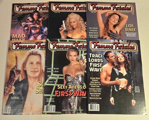 FEMME FATALES magazine LOT OF 6 Traci Lords JUNE WILKINSON 1994 - 2001 | eBay