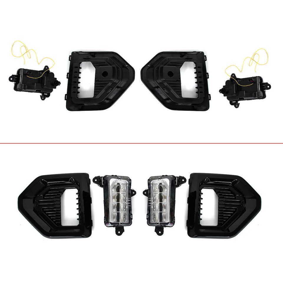 For 2019-2022 GMC Sierra 1500 Denali AT4 Fog Lights Lamp LED W/Black ...