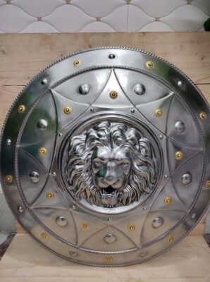 Viking Lion Face Shield Round Shield LARP Cosplay Wall Décor Shield | eBay