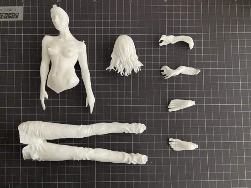 Resin Figure Kit 1/6 Jeans Girl Garage Resin Figure Model Kit | eBay