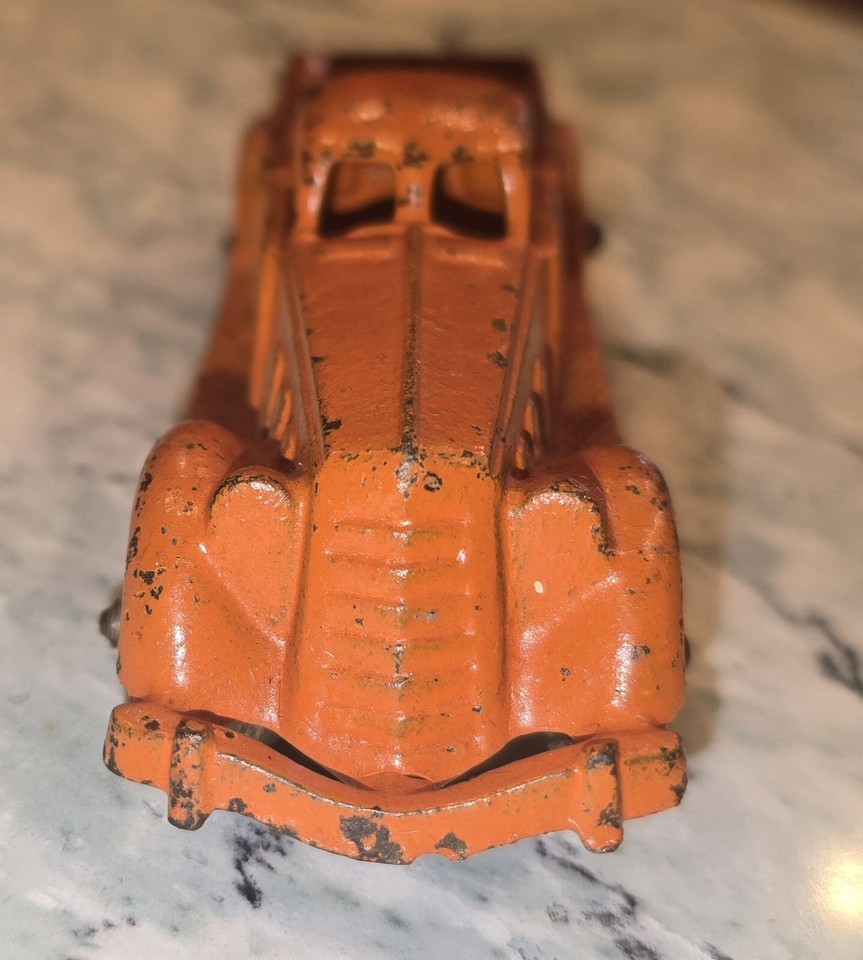 1930s HUBLEY Orange Cast Iron Pick-up Toy Truck All Original | eBay
