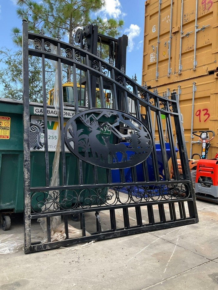 UNUSED GREAT BEAR 14FT BI PARTING WROUGHT IRON GATES | eBay