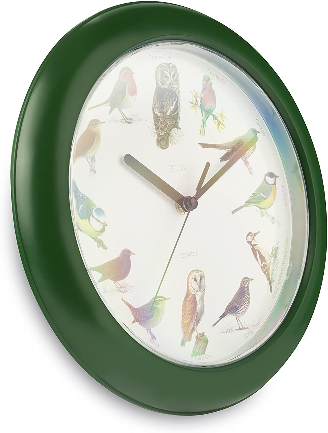 Zeon Tech Birdsong Wall Clock Green 24 X 24 X 1 Cm for sale online | eBay