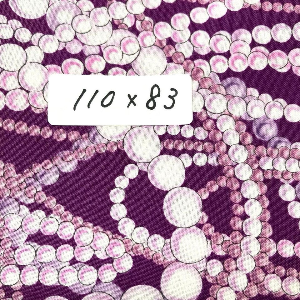 Alexander Henry Daisy’s Pearls Fabric 2003 Purple Pearl Print 110×83cm ...