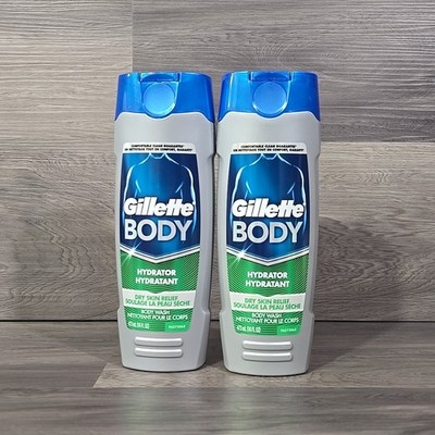 2 Lot Gillette Body Hydrator Dry Skin Relief Body Wash 16 fl oz ...