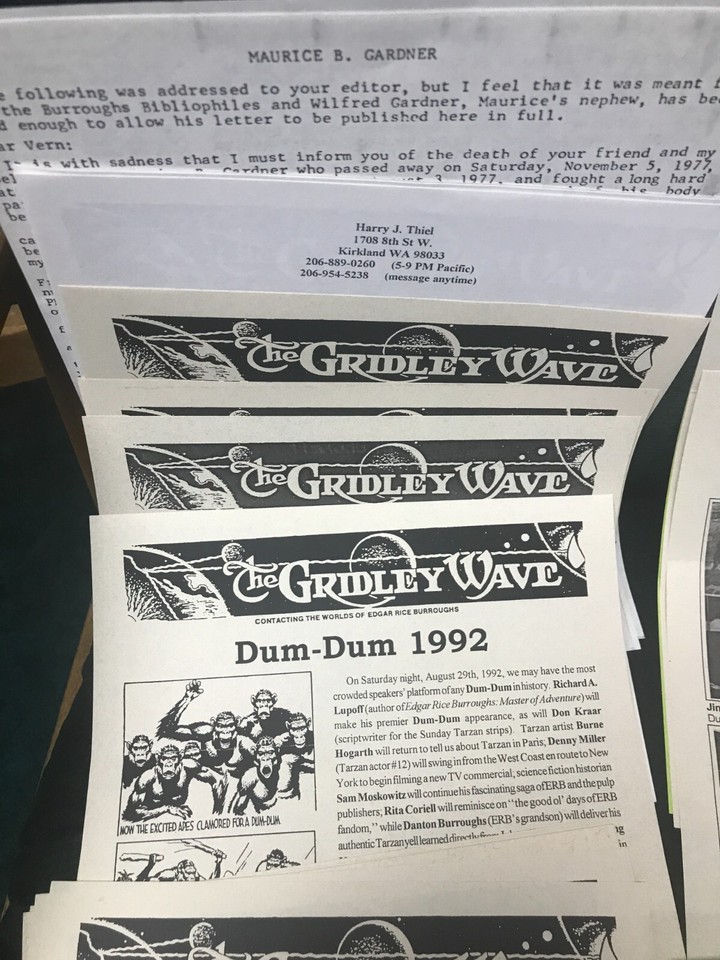 20+ E R Burroughs - The Gridley Wave Fanzines Issues between #112 & 135 ...