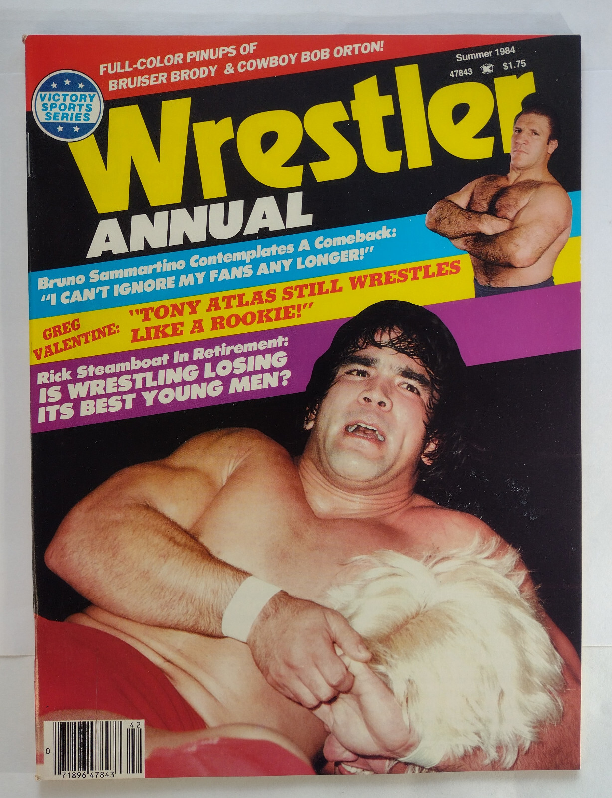 Wrestler Annual Summer 1984 Magazine Rick Steamboat Brody Bob Orton WWF ...
