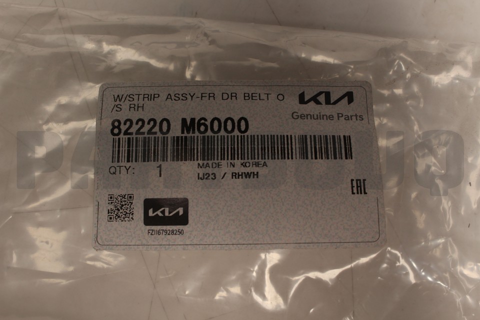 82220M6000 Genuine Hyundai / KIA W/STRIPASSY-FRDRB | eBay