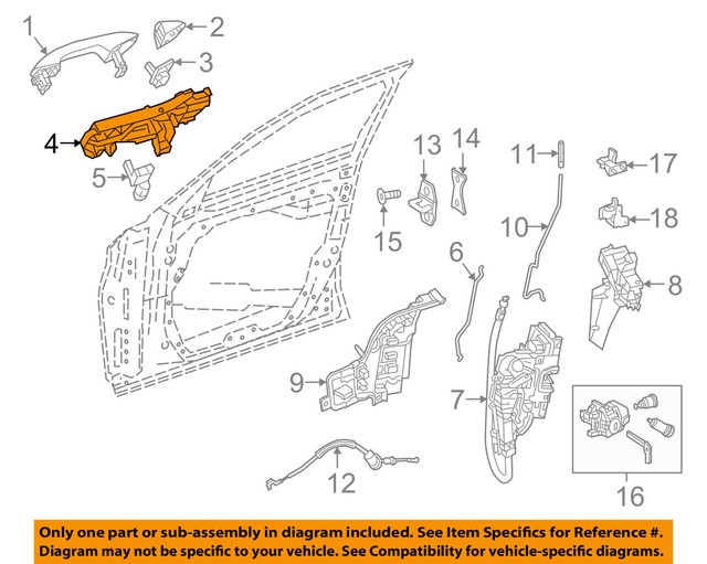 Mercedes MERCEDES-BENZ OEM S550 Lock -Rear Door-Handle Base Right ...