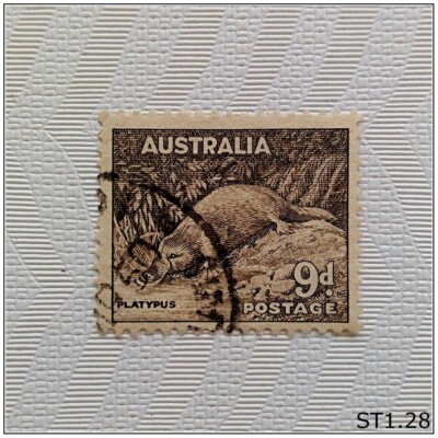 Australia Postage Stamp 9d Platypus Brown | eBay
