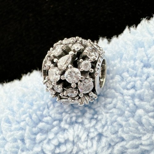 Genuine Pandora Sparkling Round Openwork 925 Sterling Silver CZ Sliding ...